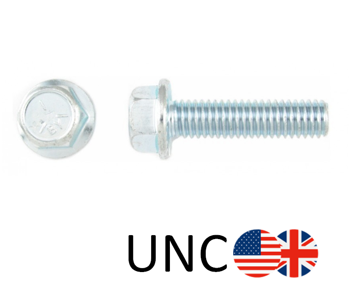 Vis à embase tête hexagonale en pouces UNC